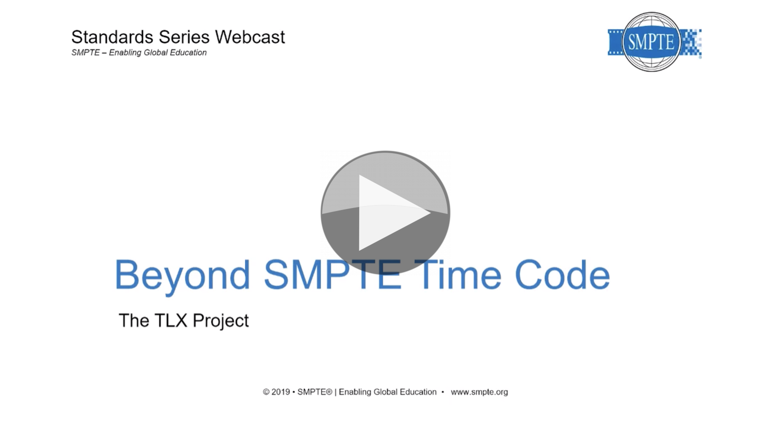 Video: Beyond SMPTE Time Code – the TLX Project – The Broadcast Knowledge